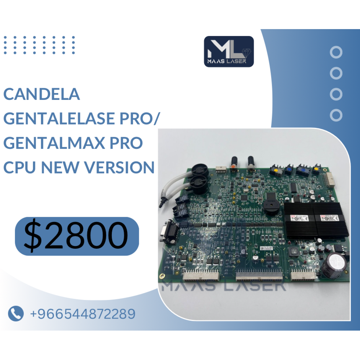 CANDELA GENTLE PRO / GENTLE MAX PRO PLUS CPU BOARD VERSION 3.3 7111-07-2837