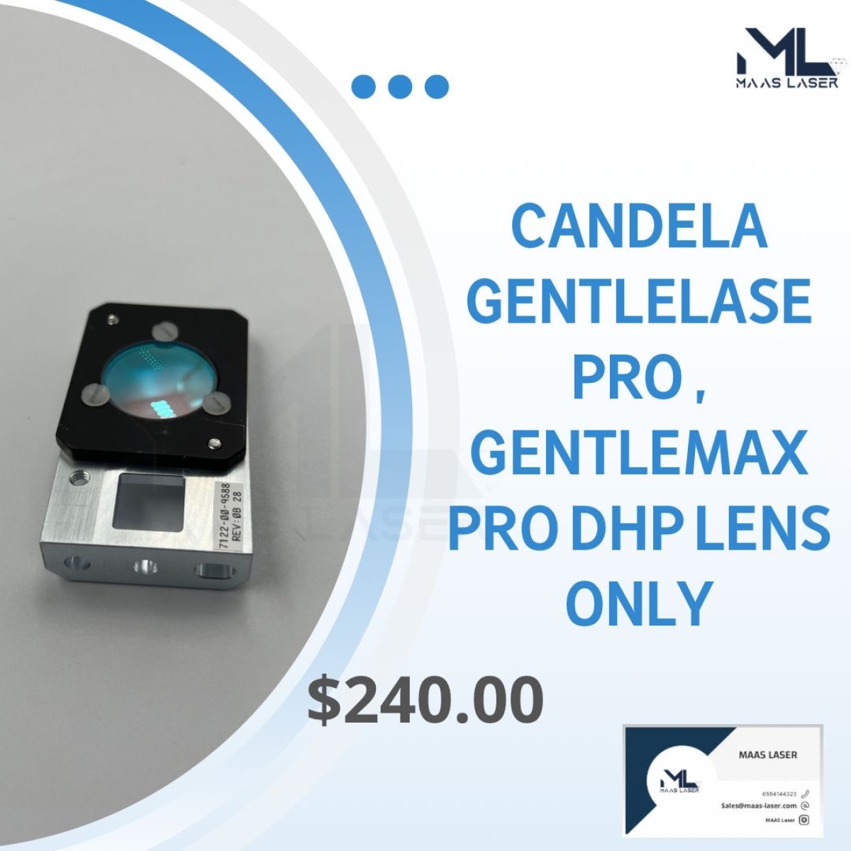 CANDELA GENTLELASE PRO , GENTLEMAX PRO DHP LENS ONLY